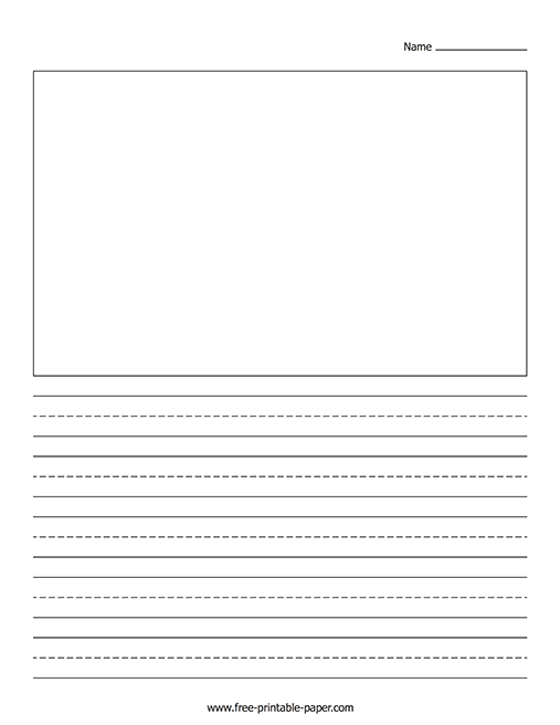 Writing Paper Printable With Picture Box Get What You Need For Free